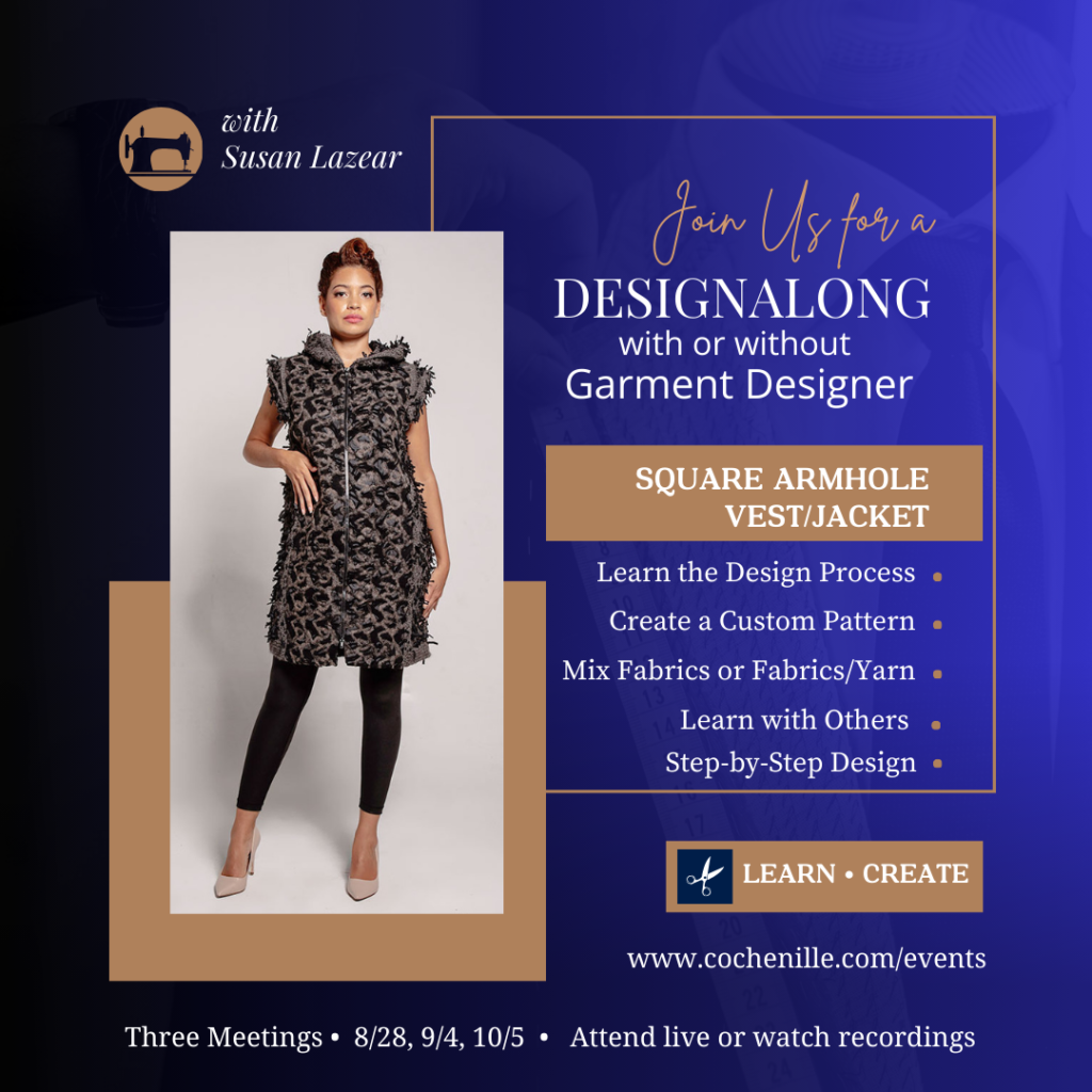 Designalong: Three Part Design Workshop (online) Square Armhole Vest ...